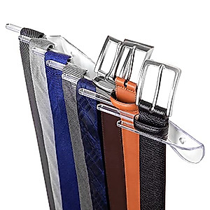 STAUBER Best Belt and Tie Rack - Wall Mount Holder and Display (Clear, Acrylic)