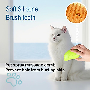 Cat Steam Brush For Shedding, Grooming Tool for Cats and Dogs with Steam Function, Massage, and Shedding Hair Removal - Ideal for Pets, Featuring Weighted Blanket Technology, Hair Brush