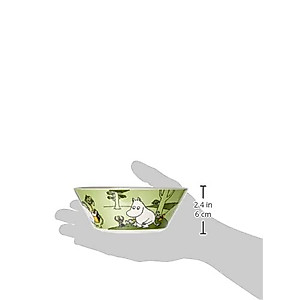 ARABIA Moomin 1027429 Bowl Plate, 5.9 inches (15 cm), Classic, Moomin Green