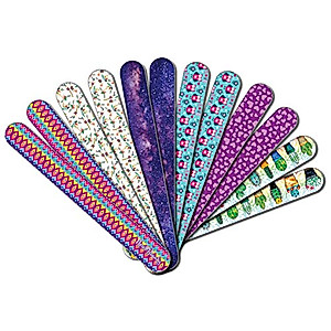 New8Beauty Emery Board Colorful (12-Pack) - Nail Spa Party Favors Supplies - Best Stocking Stuffers Gift for Girls Women Kids Mom Girlfriend - Manicure Pedicure
