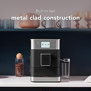 KitchenAid Fully Automatic Espresso Machine KF7 with Milk Attachment, KES8557BK, Cast Iron Black