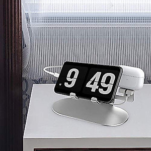 Aduro Trio Charge 3 in 1 Aluminum Charging Stand for Apple Phone, iPad, Apple Watch Series 4/3/2/1, & Airpods Charger Station Dock Silver