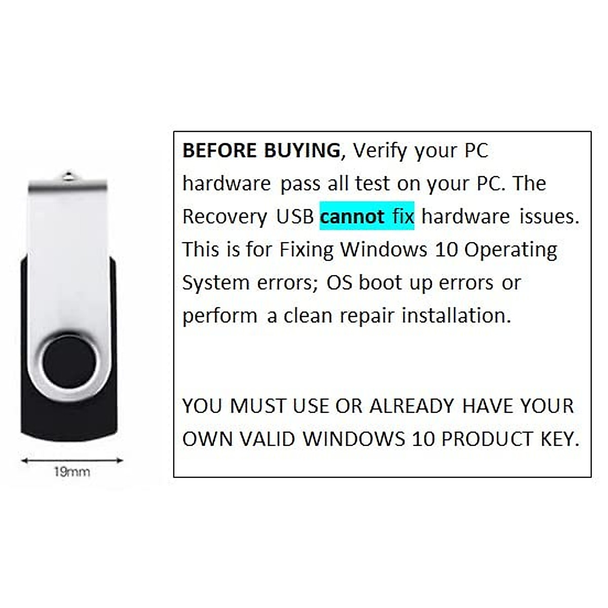 Windows 10 bootable USB for Repair | Recovery | Re-Installation | fix Boot Errors - fix Update Errors for Windows 10 Computers PC