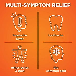 Amazon Basic Care Children's Ibuprofen Chewable Tablets, 100 mg, Orange Flavor, Pain Reliever and Fever Reducer, 24 Count