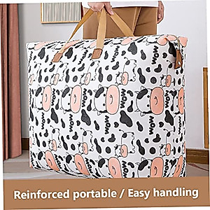 Nirelief Large Storage Bag with Zipper Moving Storage Bag Heavy Duty Clothes Bedding Storage Bag for Moving House Packing Bag for Home Travel M 52 * 17 * 40cm.