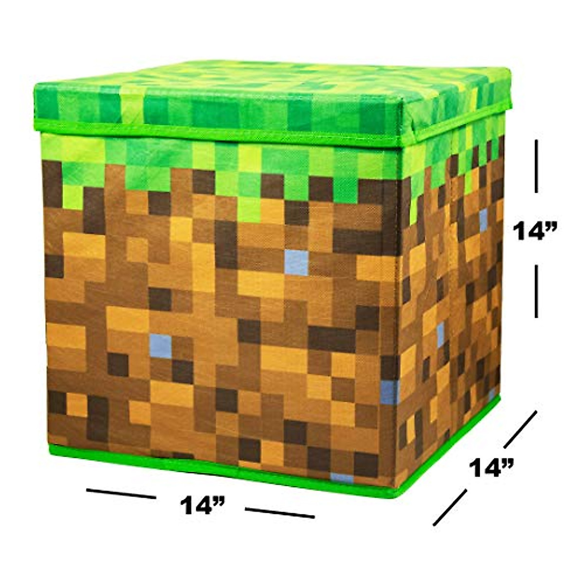 Large Pixilated Box - Birthday Party Supplies - Decor Gift Accessory (14 in x 14 in x 14 in)