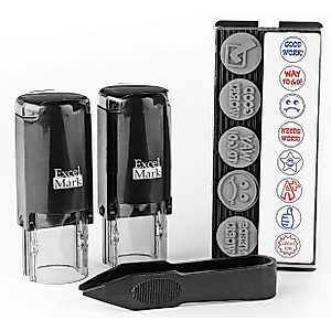 ExcelMark A17 Teacher Self-Inking Rubber Stamp Kit