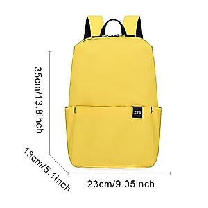 Backpack Gift Colorful Small Backpack Men's And Women's Bag Light Student Bag Gaming Backpack (Yellow, One Size)