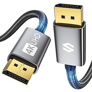 Silkland [VESA Certified DisplayPort Cable, DP Cable 6.6ft [4K@60Hz, 2K@165Hz 144Hz], 1080P 240Hz Braided Video Display Port Cord High Speed 1440P, Compatible FreeSync G-Sync Gaming Monitor
