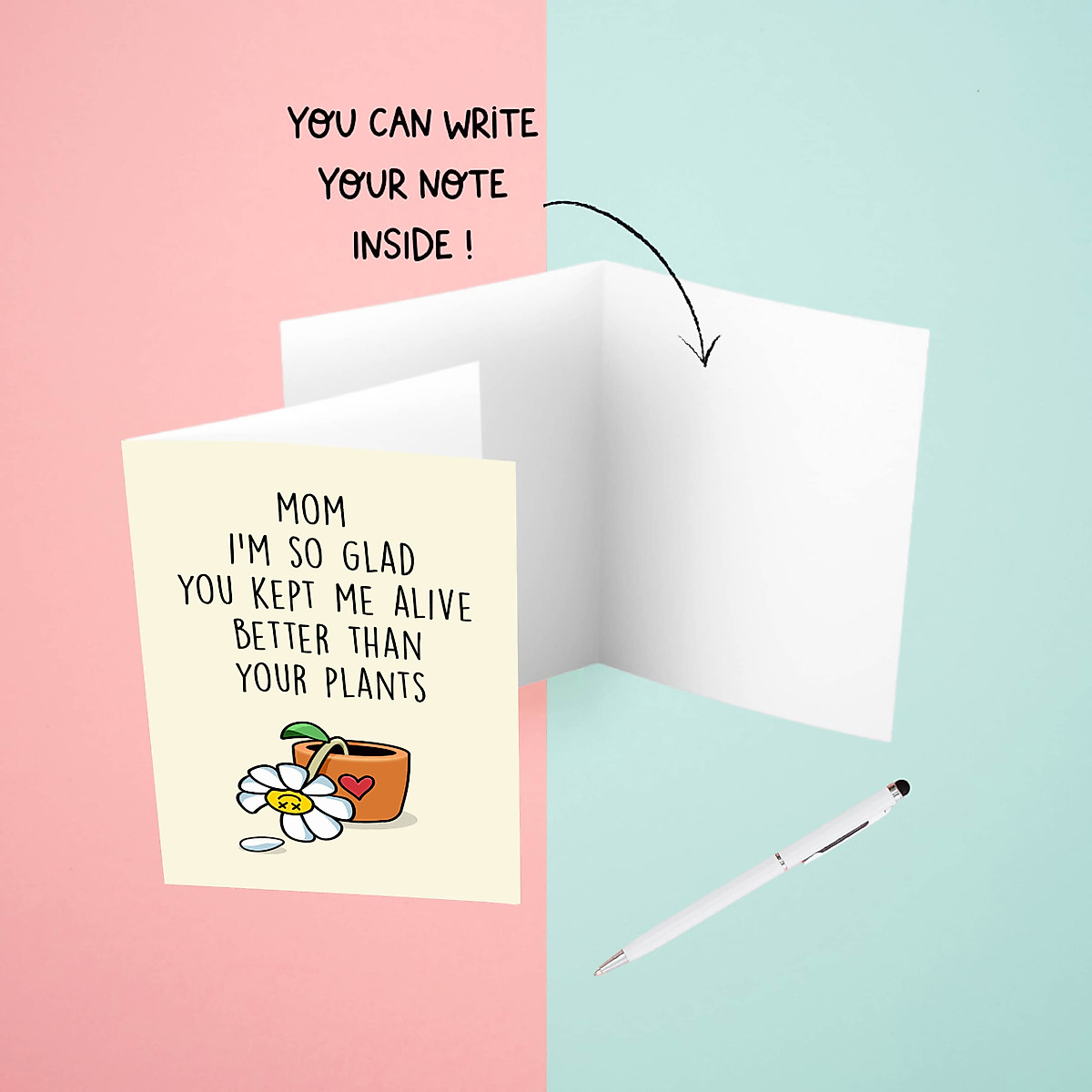 Cheerin Greeting Card with Envelope - Sweetest Day Card for Her - Romantic Birthday Card - Appreciation Card for Mom, Grandmas