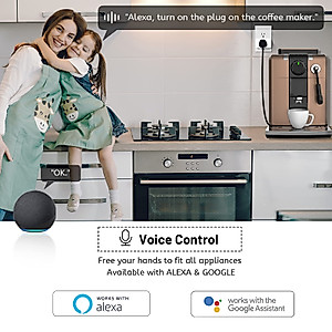 New One Smart Plug 4 Pack, 2.4G WiFi Outlet, Indoor Smart Plug Work with Alexa, Google Assistant, Smart Life, FCC ETL Listed, 15A and Max 1875W