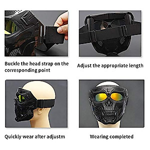 Myuilor Halloween Skull Messenger Mask Motorcycle Goggles Mask