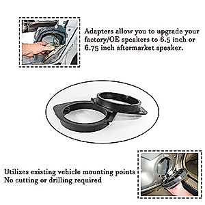 RED WOLF Front/Rear Door 6.5" Inch Aftermarket Speaker Update Install Speaker Adapter Bracket Spacers for Chevrolet 2006-2021, GMC 2006-2020, Some Cadillac, Buick, Pontiac
