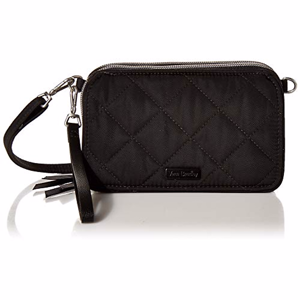 Vera Bradley Women's Performance Twill All in One Crossbody Purse With RFID Protection, Black, One Size