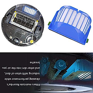 DLD Accessory for Irobot Roomba 600 610 620 650 Series Vacuum Cleaner Replacement Part Kit - Includes 3 Pack Filter, Side Brush and 1 Pack Bristle Brush