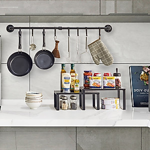 YMYNY Pot Rack Wall Mounted, 35.4" in Kitchen Utensils Hanging Rack Rail, Cookerware Storage Organizer, Coffee Mug Holder, for Kitchen, Entryway, Bathroom, Balcony, with 8 S-Hooks, HPR002H