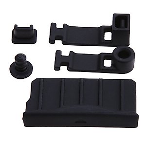 for Nintendo 3DS / NEW 3DS / 3DS XL/LL / NEW 3DS XL/LL Silicone Dust plug Cover-Black
