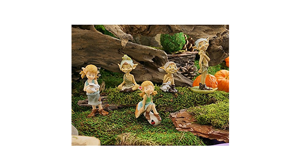 Miniature Fairy Garden Pixie with Owl Figurine - Add Magic to Your Space