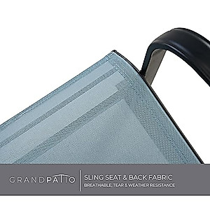 Grand patio Outdoor Mesh Sling Rocking Chair, Steel Rocker Seating Outside for Front Porch, Garden, Patio, Backyard (Blue 1PC)