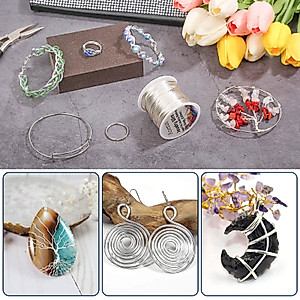 16 Gauge Jewelry Wire, Anezus Silver Craft Wire Tarnish Resistant Copper Wire for Jewelry Making, Wire Wrapping and Crafting