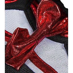 Metallic Red & Black Cheerleader Outfit Fits Most 8"-10" Stuffed Animals