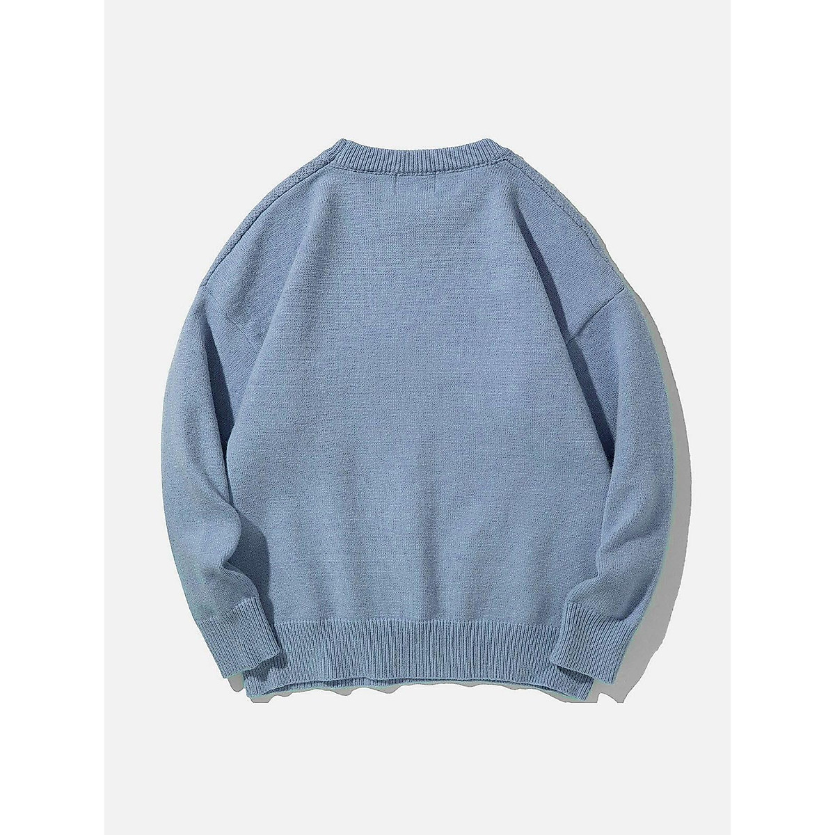 Aelfric Eden Mens Long Sleeve Van Gogh Printed Cable Knit Sweaters Casual Oversized Sweater Pullover