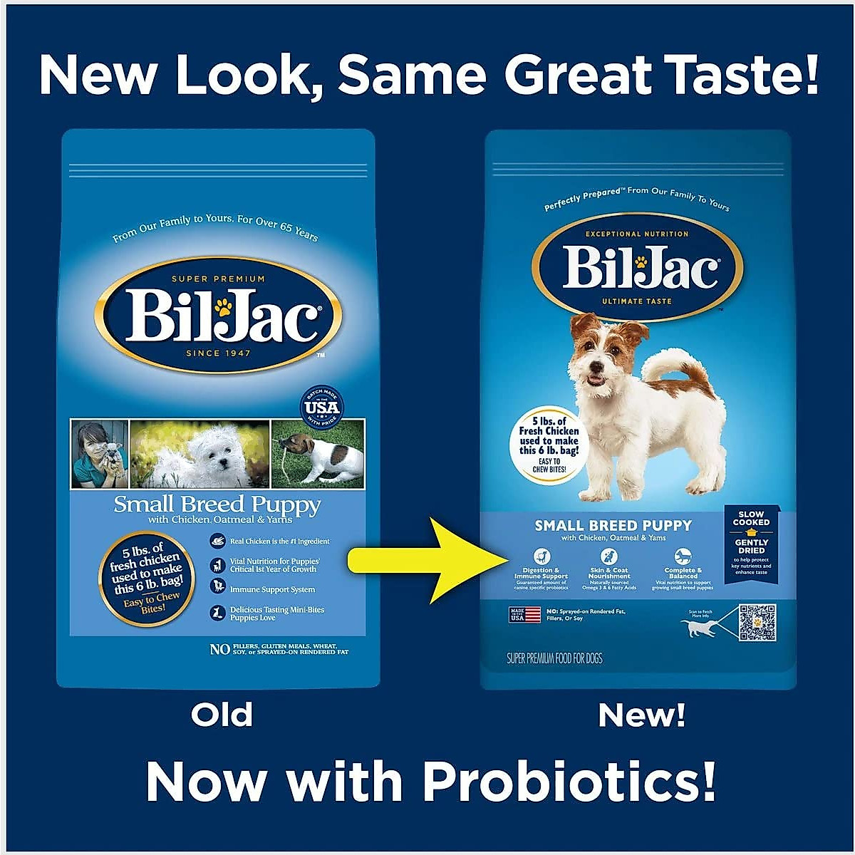 Bil-Jac Puppy Food Small Breed Formula Dry Dog Food 6 lb Bag - Chicken, Oatmeal & Yams - Super Premium Since 1947