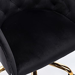 HomSof Home Office Desk Chair Modern Velvet Office Computer Chair Height Adjustable Mid-Back Task Chair