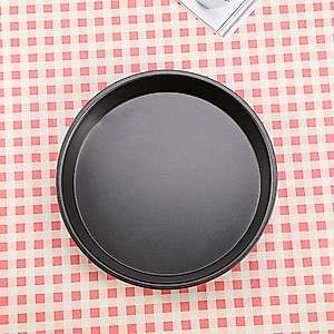 Yosoo 8 inch Carbon Steel Non-stick Round Pizza Pan,Microwave Oven Baking Dishes Pans