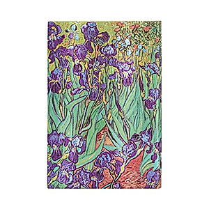 Paperblanks Van Gogh Iris 12 Month 2024 Diary, Verso - Mini (140 x 95), English (International Holidays)