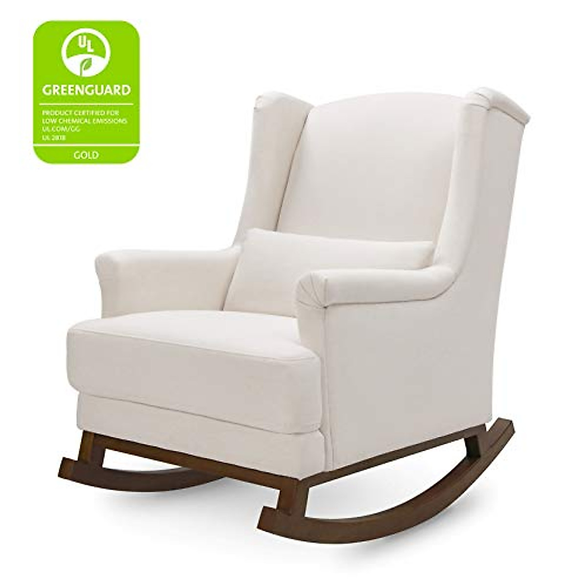 Namesake Miranda Wingback Rocker in Performance Cream Eco-Weave, Water Repellent & Stain Resistant, Greenguard Gold & CertiPUR-US Certified