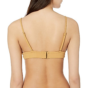 Rip Curl Women's Standard Premium SURF Fixed TRI Bikini TOP, Mustard, L