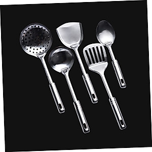 Abaodam 10 Pcs chef utensils cooking tools metal spatula stainless steel cookware stainless steel kitchen utensils stainless steel cooking utensils metal spoons seven piece set non stick