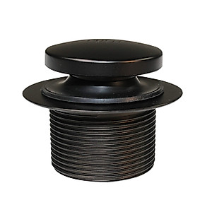 Westbrass D325-20G-12 14" 20 Gauge Brass Bath Waste & Overflow Assembly with Tip-Toe Drain Plug and 2-Hole Faceplate, Oil Rubbed Bronze