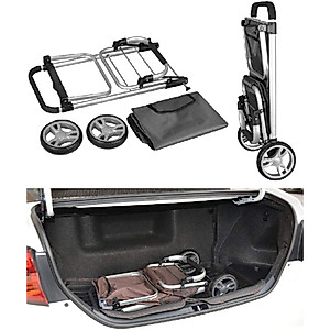 Shopping Trolley on Wheels Multi Function Shopping Cart Folding Portable Climbing Stair Trolley Trailer,Insulation Trolley Retractable Fast Folding Storage Hand Trucks,