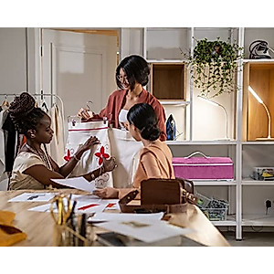 Ginsco Waterproof Dust Cover for Cricut Maker 3, Cricut Maker, Cricut Explore 3 Machine, Cricut Explore Air 2, Cricut Maker Cover with 3 Front Pockets for Cricut Accessories and Supplies Tools Pens Reddish Purple