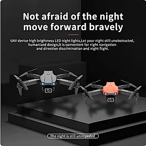 E99pro Foldable Motor Drone with 2 Cameras 40KM/h MAX Wind Resistant 4 Level 5GHz WIFI FPV Drones with HD Camera RC Quadcopter Drone for Children Adults 2 Batteries idea16 UAV (Black)