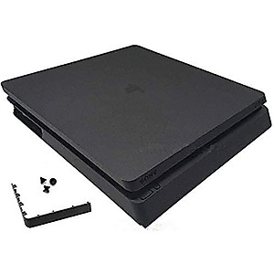 Ocity New Replacement Top Upper and Bottom Cover Full Housing Shell Case Cover for Sony Playstation 4 PS4 Slim Console Black