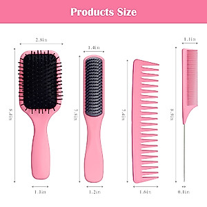 4Pcs Paddle Hair Brushes,Women Detangling Hair Comb Set,Suitable for Kids Girls Long Curly Wet or Dry Hair,Hairbrush for Men Short Thick Thin Wavy Hair