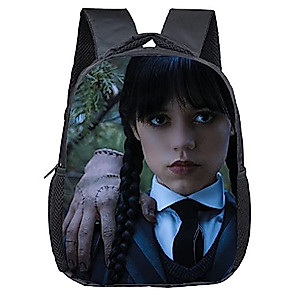 Iuene Teenage Primary School Student Wednesday Addams Shoulder Bag High-Capacity School Backpack Bag Bookbag Sports Bag (Color-13, One Size)