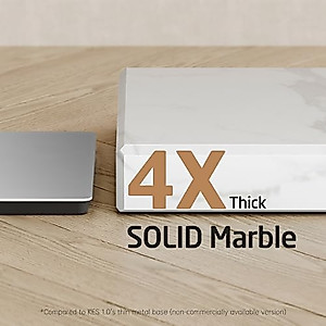 Natural Mable Standing Towel Rack with Weighted Base, KES Free Standing Towel Rack for Bathroom with 2X Wider Sturdy Tube, 2-Tier Towel Stand for Bathroom Floor, Brushed Steel, BTH225-2