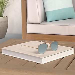 Ray-Ban RB3025 Classic Aviator Sunglasses, Gold/Blue Gradient Grey, 58 mm