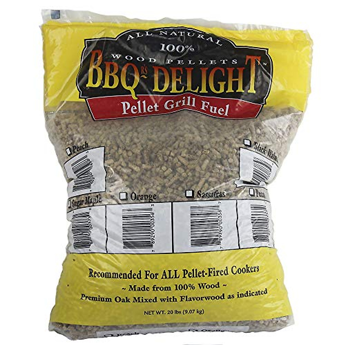 BBQR's PEL-Sug Delight Sugar Maple Flavor BBQ Wood Pellets Grill Fuel with 20 Lb Bag All Natural