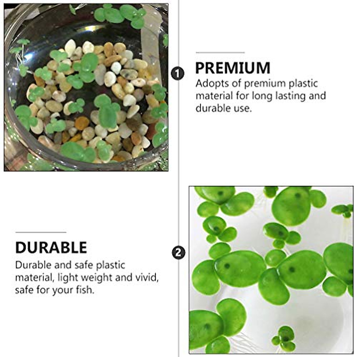 balacoo 36pcs Fish Tank Plant with Root Aquarium Floating Plants Artificial Aquarium Plants Fish Tank Plant Decorations Water Plants Ornament for Fish Tank Landscape Decor