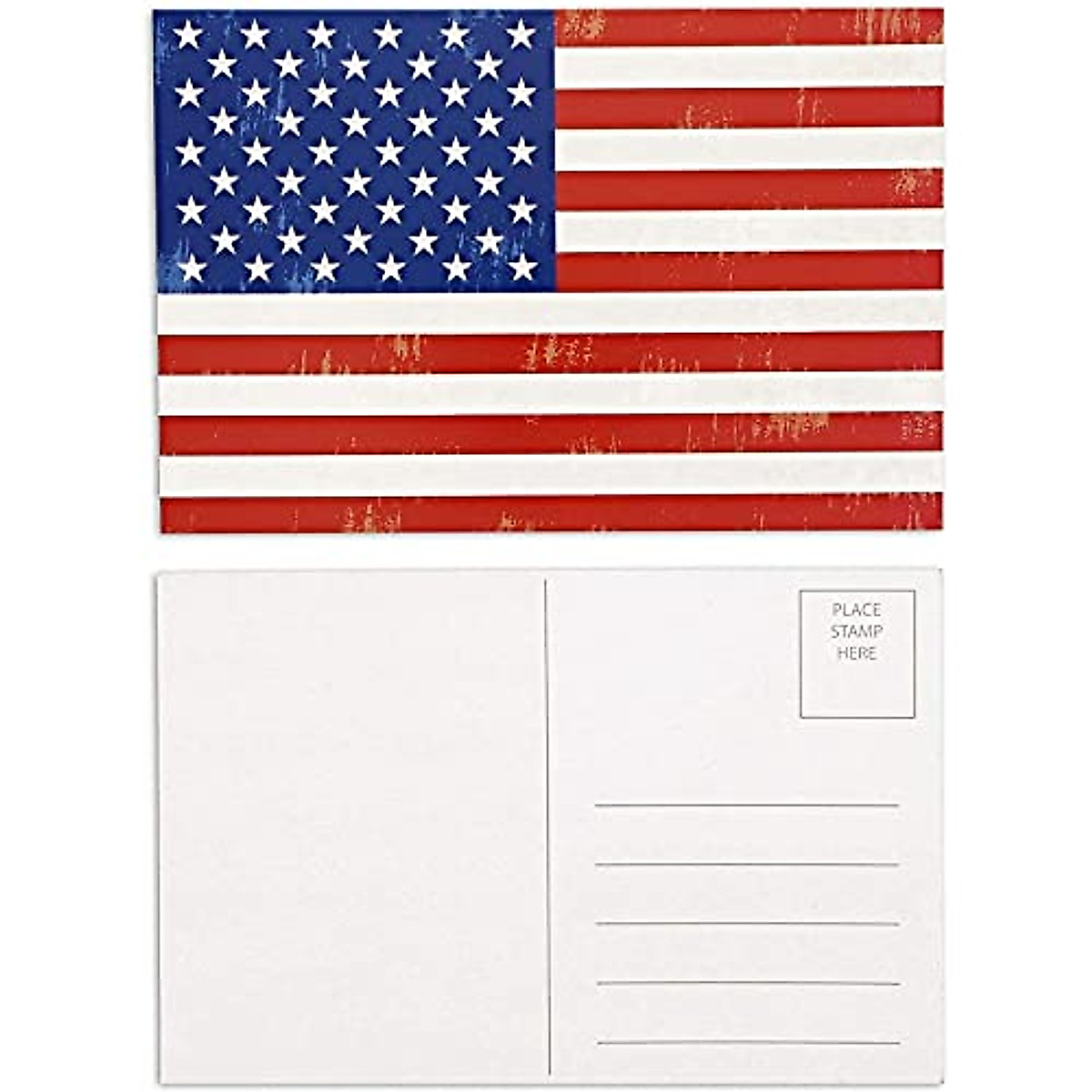 Best Paper Greetings Blank Postcards of American Flag Card (4 x 6 in, 40 Pack)