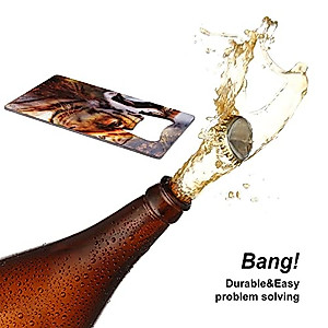 Graffiti Lion Face Credit Card Bottle Opener Stainless Steel Flat Beer Wine Bottle Opener for Party Wedding Favor