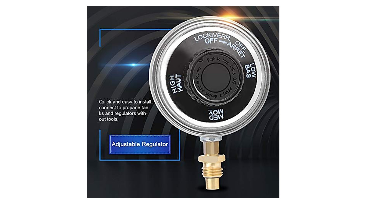Yosoo Adjustable Propane Gas Regulator for BBQ & Grills
