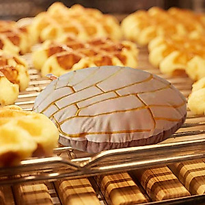 ABOUND LIFESTYLE Concha Pillow, Bread Pillow, Mexican Pan Dulce, Soft Micro Mink w/Down Cotton Filling, Decorative Throw Pillow, Food Plushies, Bread Plush, Food Cushion, Food Pillows, Funny Things