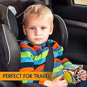 Wooden Activity Cube for Toddlers 1-3 Year - 6in1 Owl Puzzles Maze 3.15 х 3.15 inch - Sensory Busy Board – Travel Car Plane Handmade Fidget Toys – Baby Kids Montessori Activities