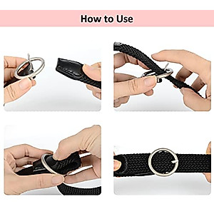 Drizzte Plus Size Belts 67inch Womens Stretch Belt Black Elastic Belts for Women